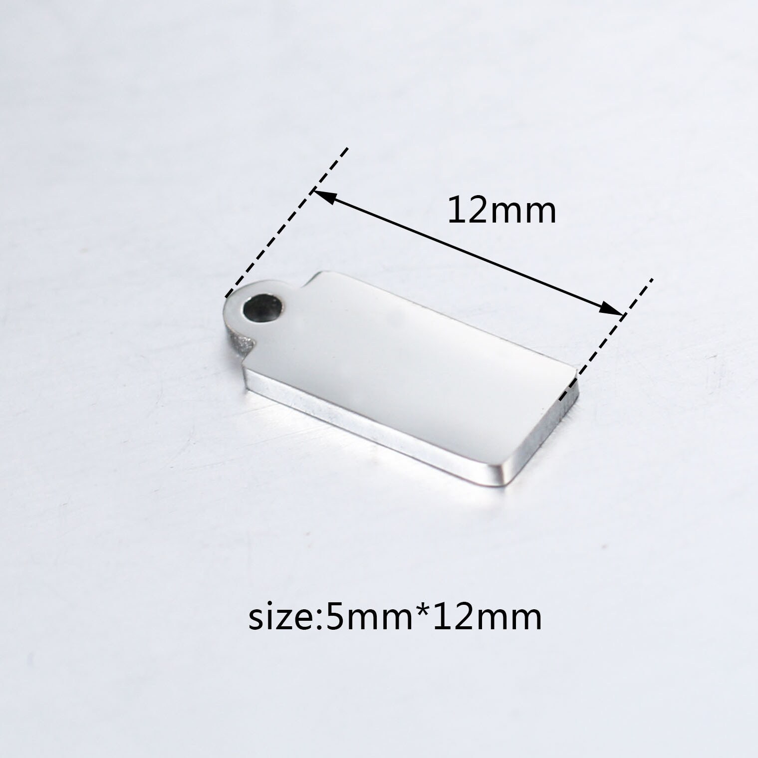 5pcs Polished 18K Gold Stainless Steel Stamping Blanks Tags Charm for ...