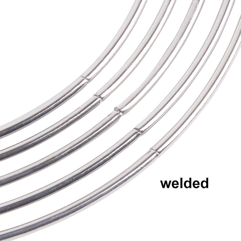 Silver Tone Weld Circle Ring Charms 35-200mm , 2.8mm Thickness Metal ...
