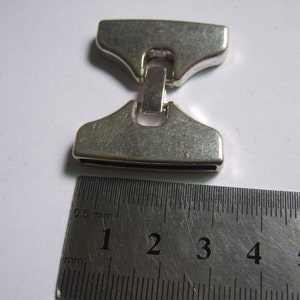 3 Sets Antique Silver Flat Snap Clasp 2x29mm , 29mm Flat Leather Clasp ...
