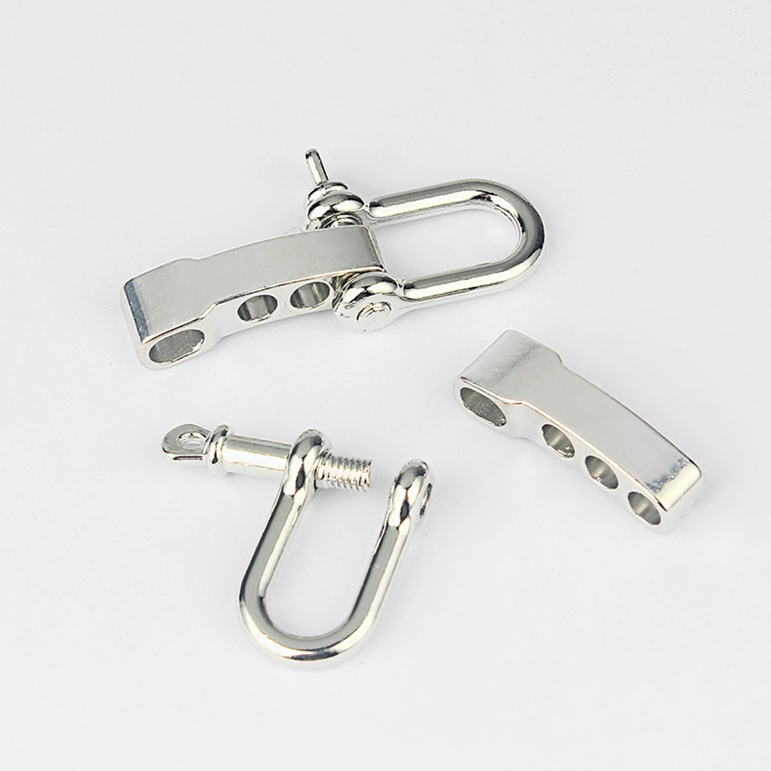 2 Sets Silver Tone U Shackle Clasp With Screw Pin for Leather or ...