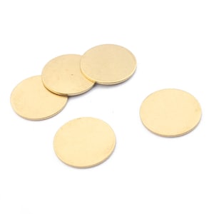 5-10pcs Raw Brass Round Stamping Blank 1mm Thickness Disc 15mm 20mm ...