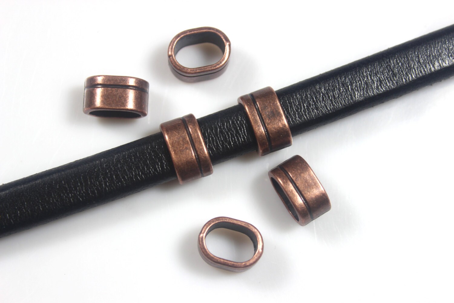 10pcs Antique Copper Slider Spacer Beads for 10x6mm licorice | Etsy