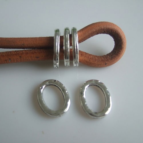 10 Antique Silver 5mm Double Strand Sliders for 5mm Round - Etsy