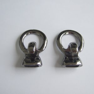 5 Gunmetal Black Open Hook Clasp , All in One Clasp for 5MM Round ...
