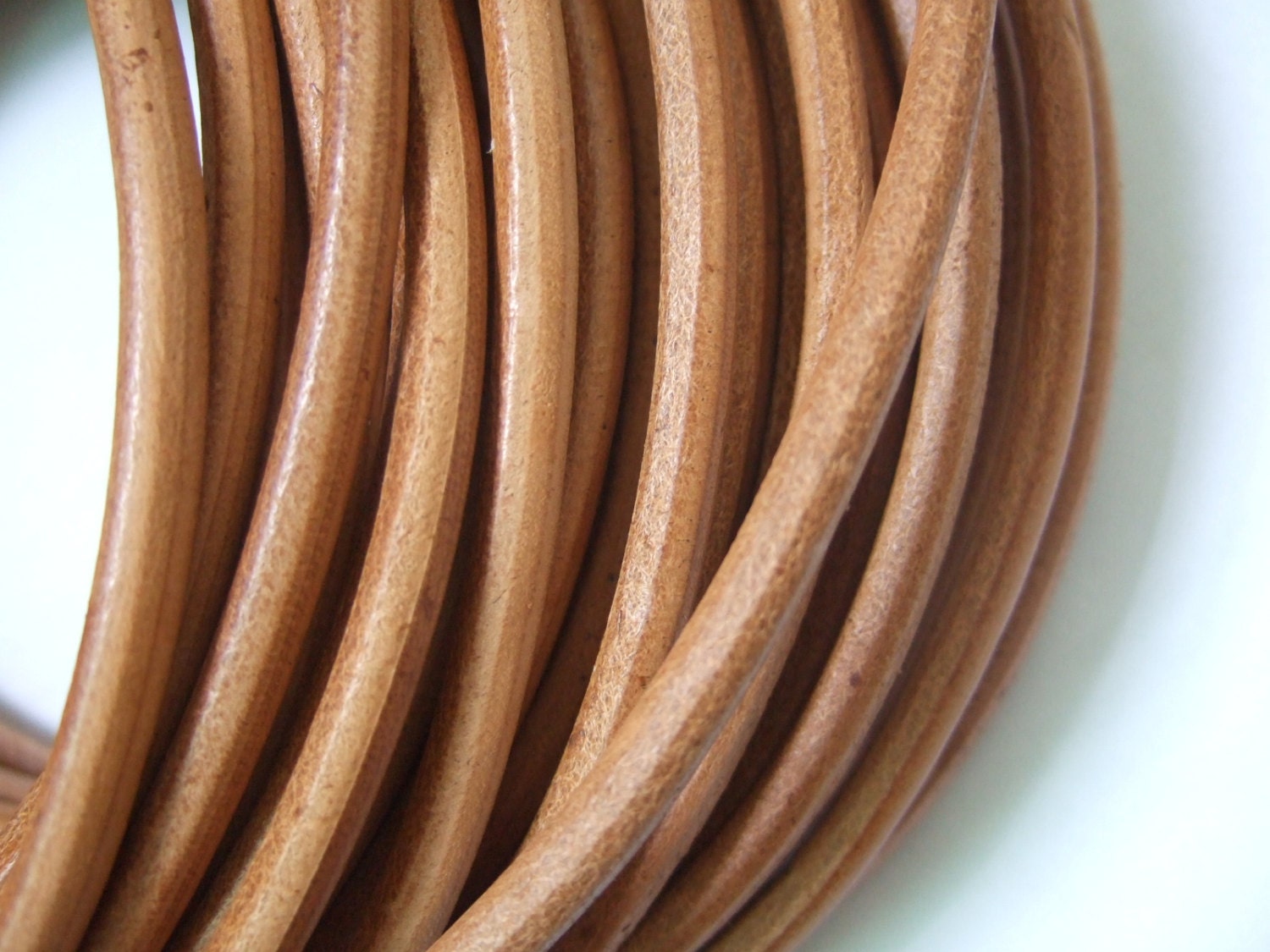 5mm Round Natural Real Leather Cord for Leather Bracelet - Etsy