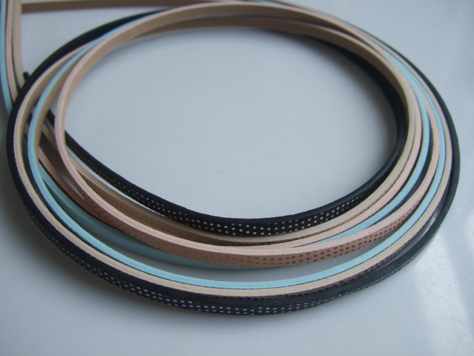 1meter Light Blue 5x2mm Flat Leather Cord 5mm PU Leather Cord - Etsy