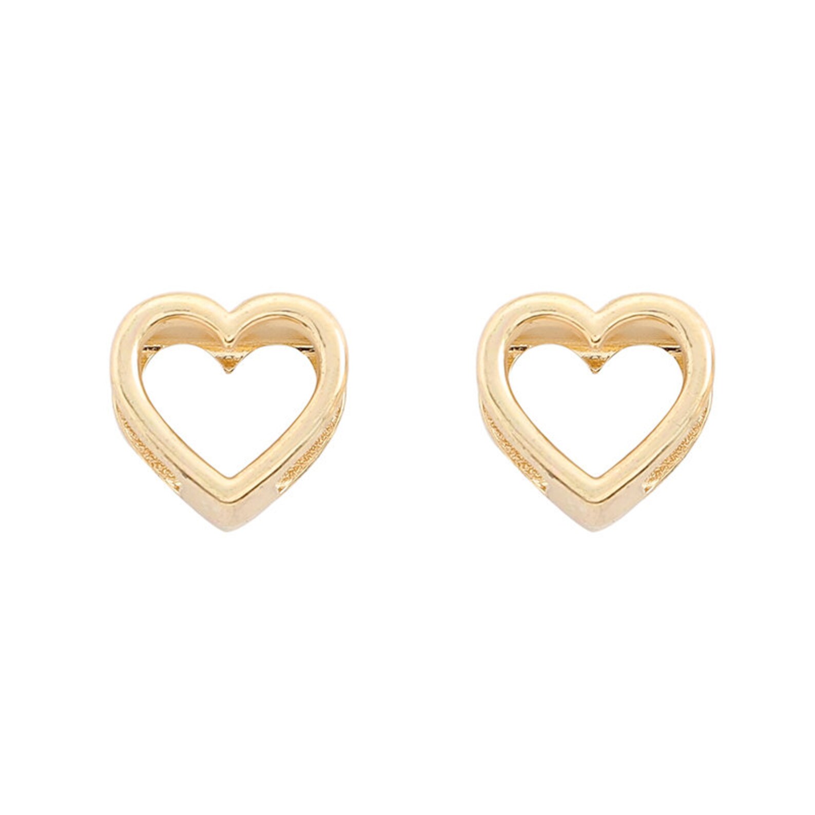 10pcs KC Gold Plated Heart Shaped Sliders for 10x6mm Licorice Leather ...