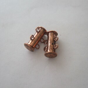 10 Sets Antique Copper 2-strands Clasp , Slide Lock Clasps - Etsy