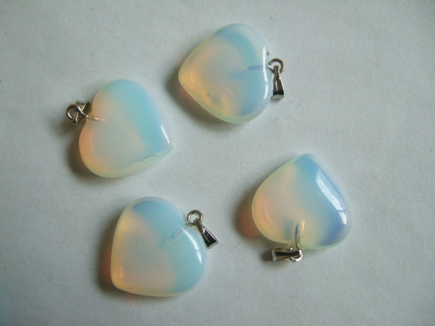 Moonstone Heart Pendant Charms 19x20mm | Etsy