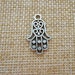 15 Antique Silver Fatima Hand Charms 22x14mm - Etsy