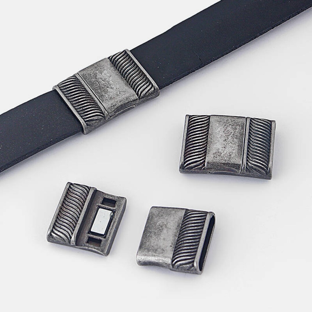 3 Sets Antique Pewter 16x3mm Magnetic Clasps Multi Strand Clasp for ...