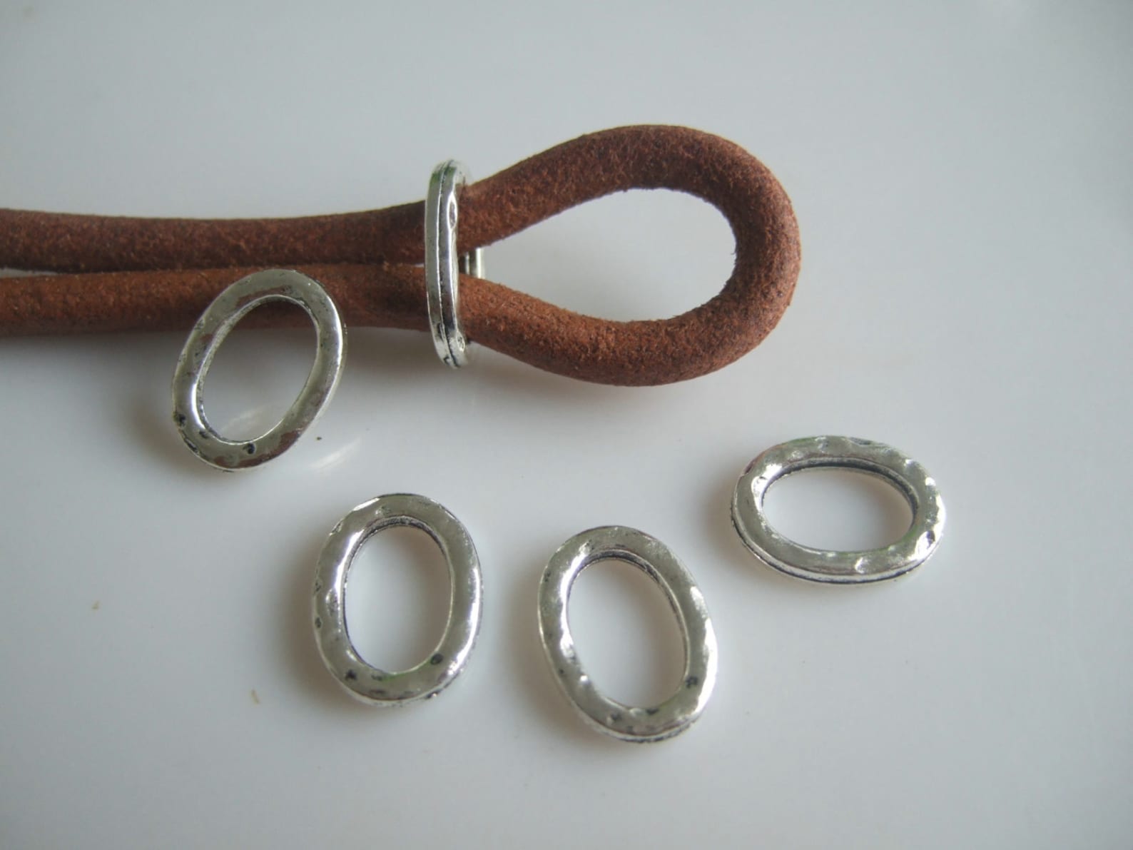 10pcs Antique Silver Sliders Bead for 5mm Round Leather Cord - Etsy