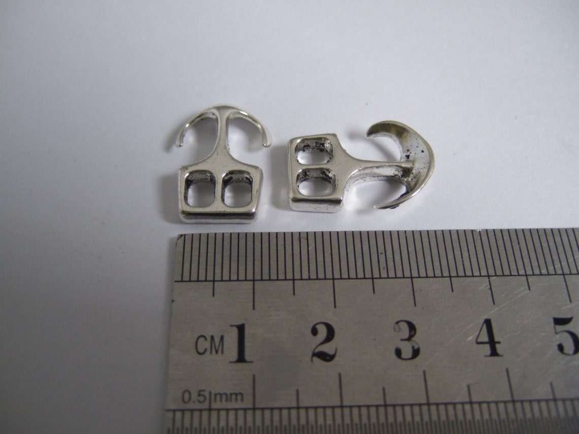 10pcs -- 3 Size Choose Antique Silver Anchor Clasps for Leather ...