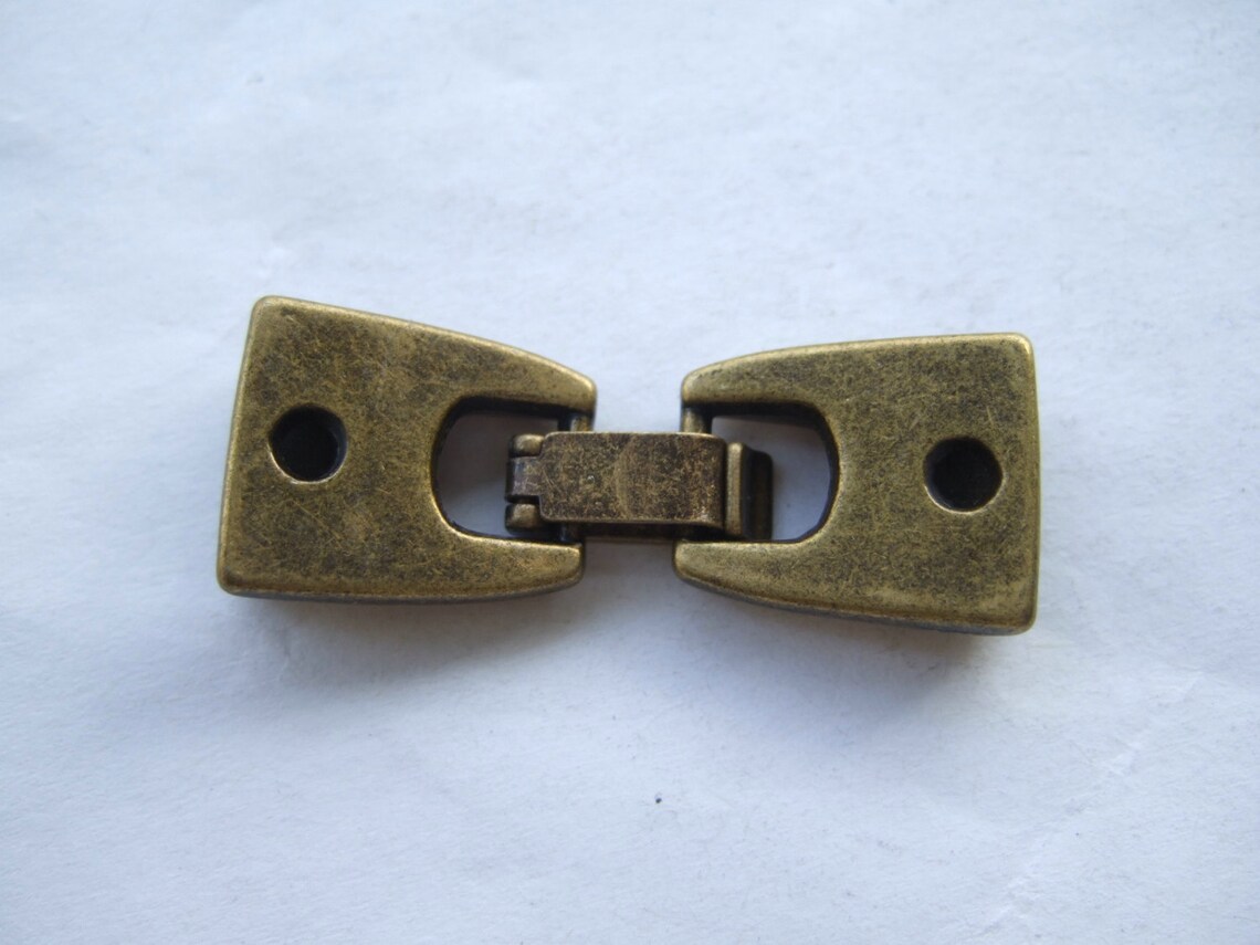 5 Sets Antique Bronze Snap Clasp End Caps for 12mm Flat - Etsy