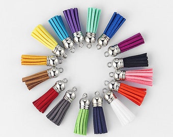 20pcs 80mm Assorted Color Tassels Pendantsilver Copper - Etsy