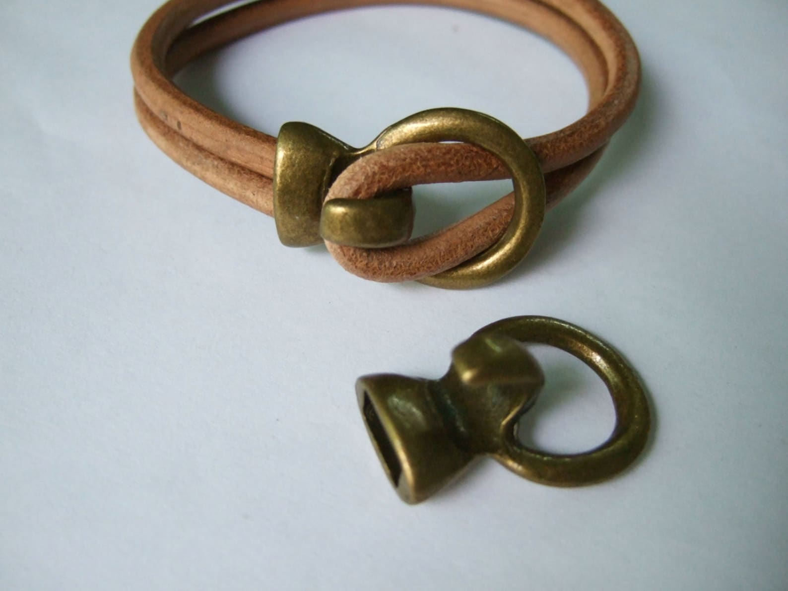 5 Antique Bronze Open Hook Clasp , All in One Clasp for 5MM Round ...