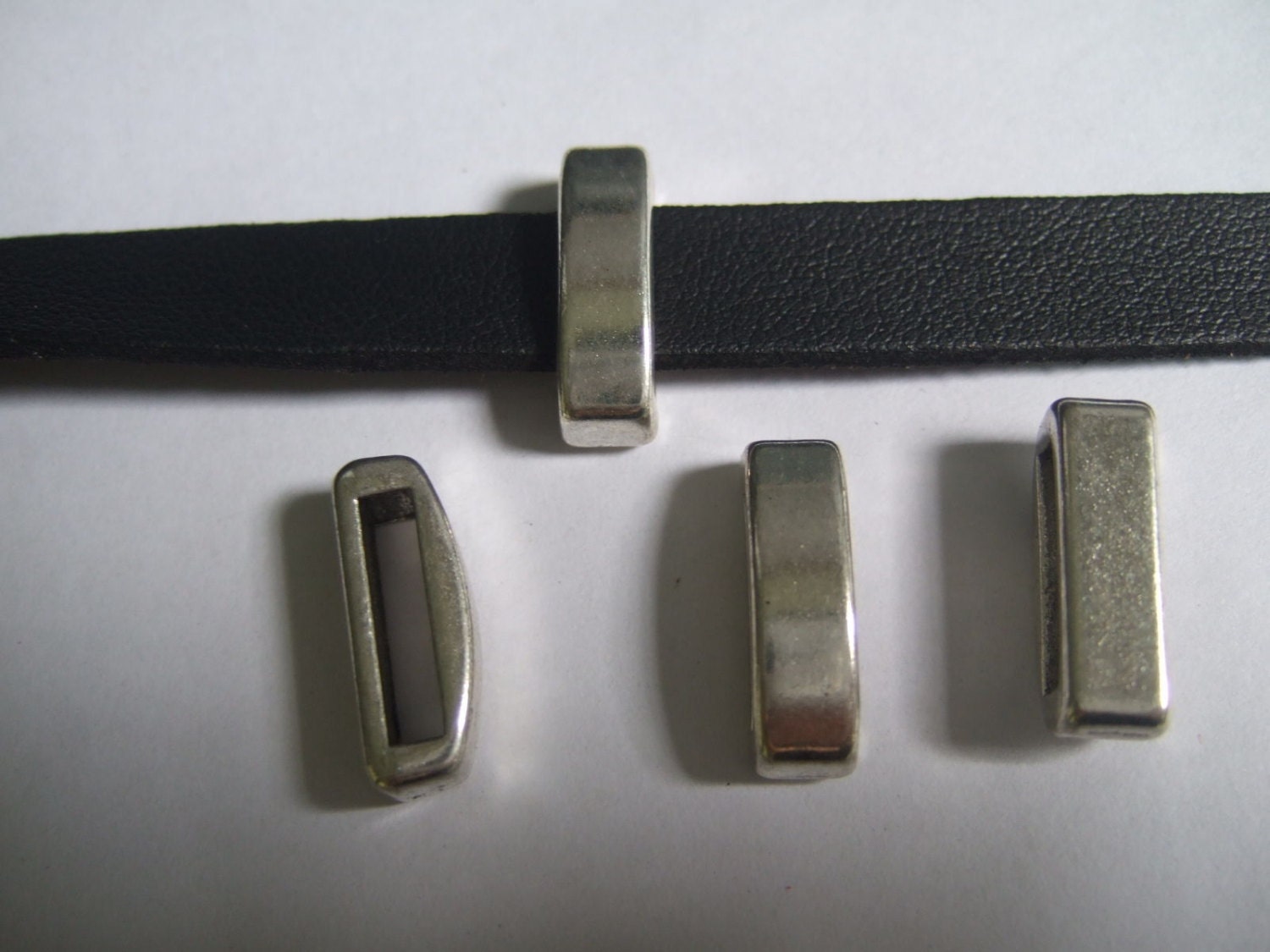 10 Antique Silver Sliders for Use up to 13mm Flat Leather Cord - Etsy