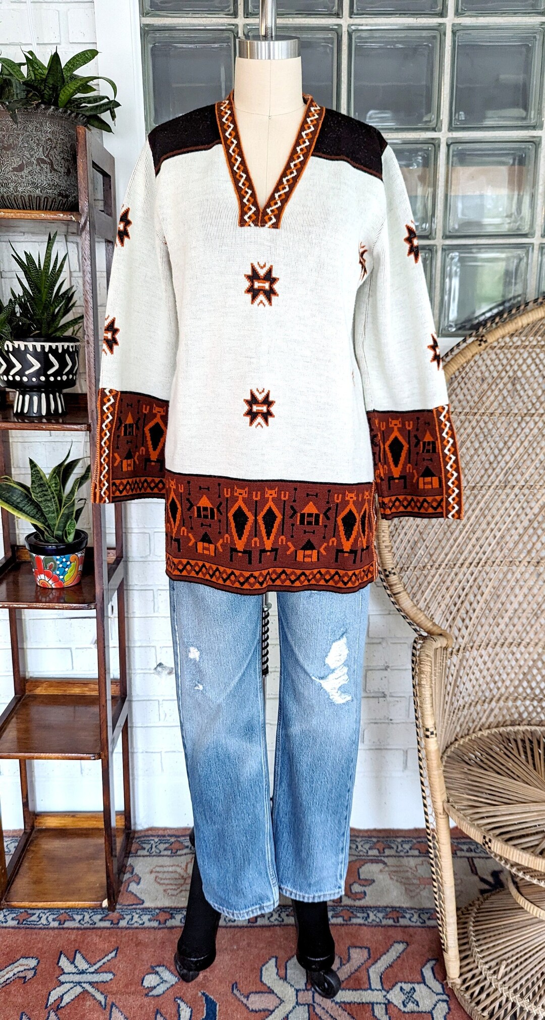 Sabra Wintuck Acrylic Sweater/vintage 70's/women's Vintage/gender ...