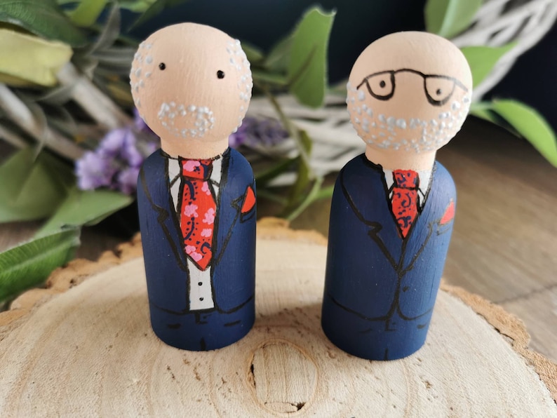 Personalised Wooden Wedding Cake Toppers Bride and Groom | Etsy