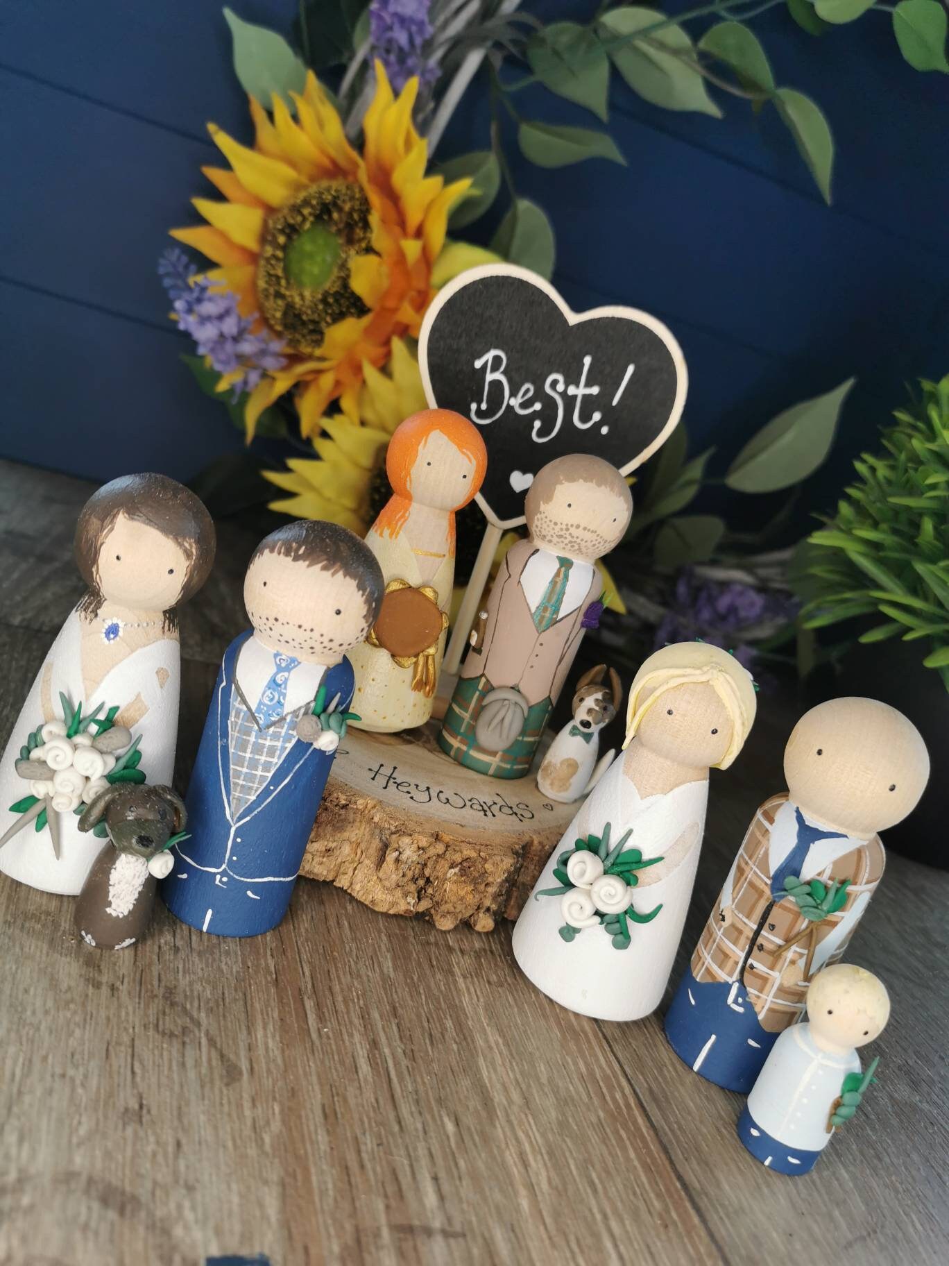 Personalised Wooden Wedding Cake Toppers | Etsy
