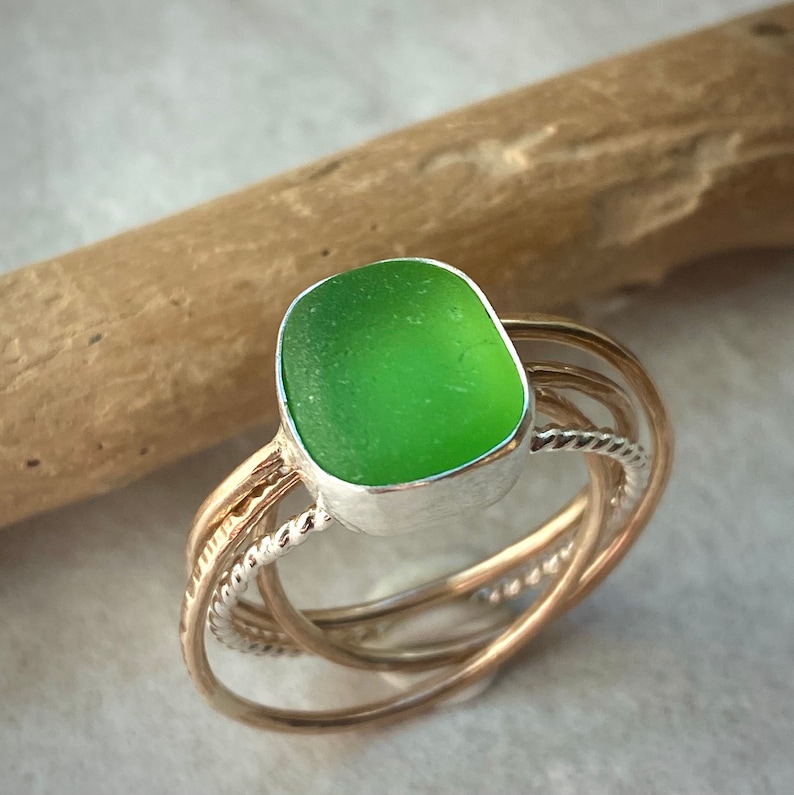 Sea Glass Ring Sea Glass Jewelry Puzzle Sea Glass Ring - Etsy