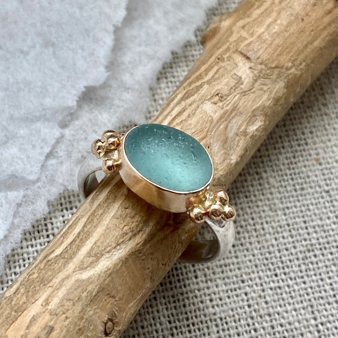 Handcrafted Sea Glass Ring | 14k Gold-filled Bezel - Etsy