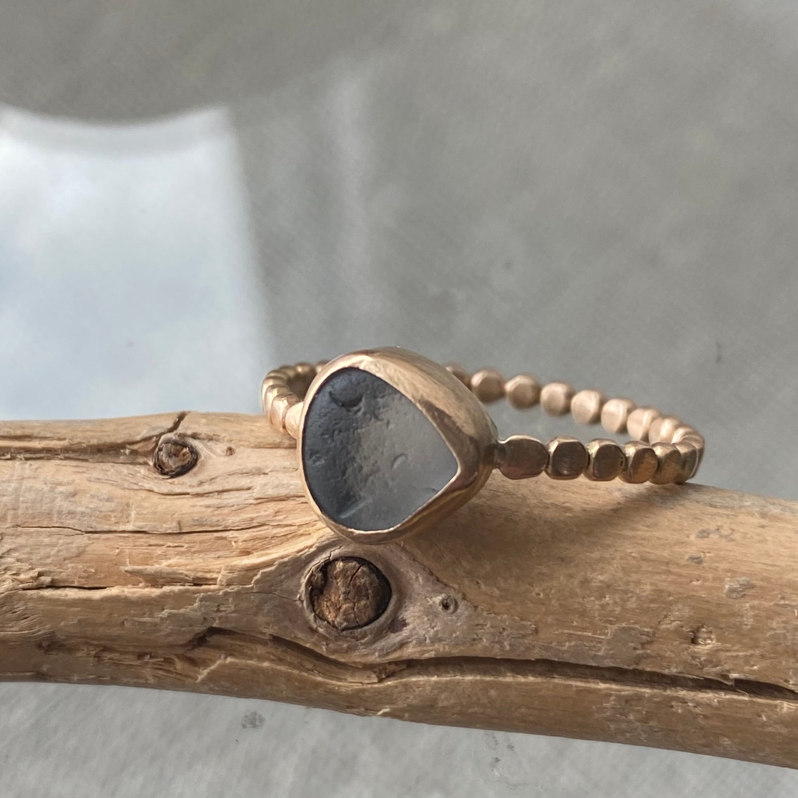 Sea Glass | Sea Glass Ring | 14k Gold Sea Glass Ring | Sea Glass ...