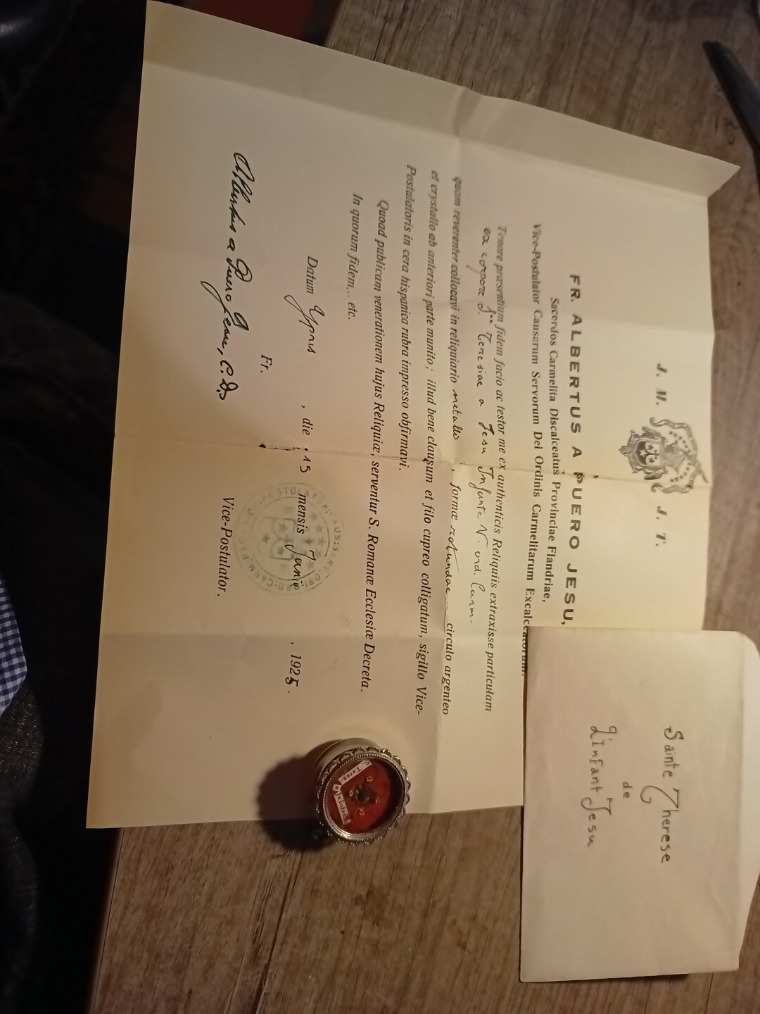Saint Thérèse of the Infant Jesus Ex Corpore Relic and Document - Etsy