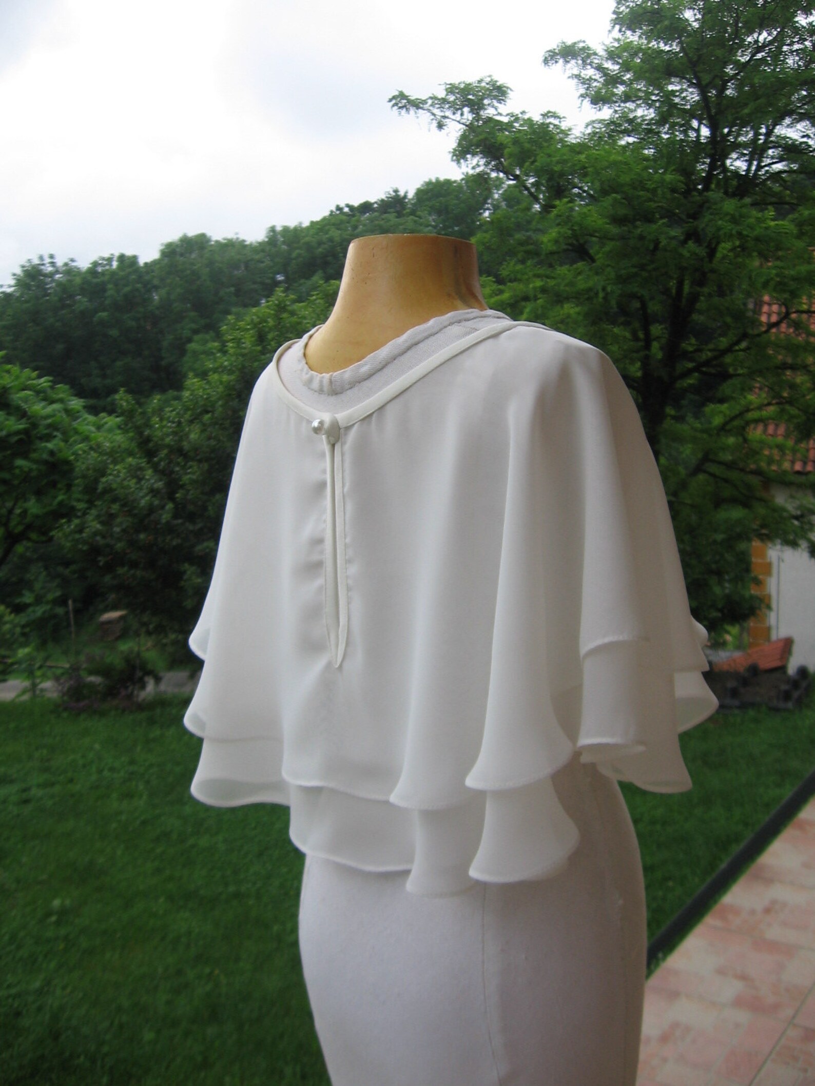 Bridal Cape Ivory Bridal Capelet White Wedding Cape Dress | Etsy