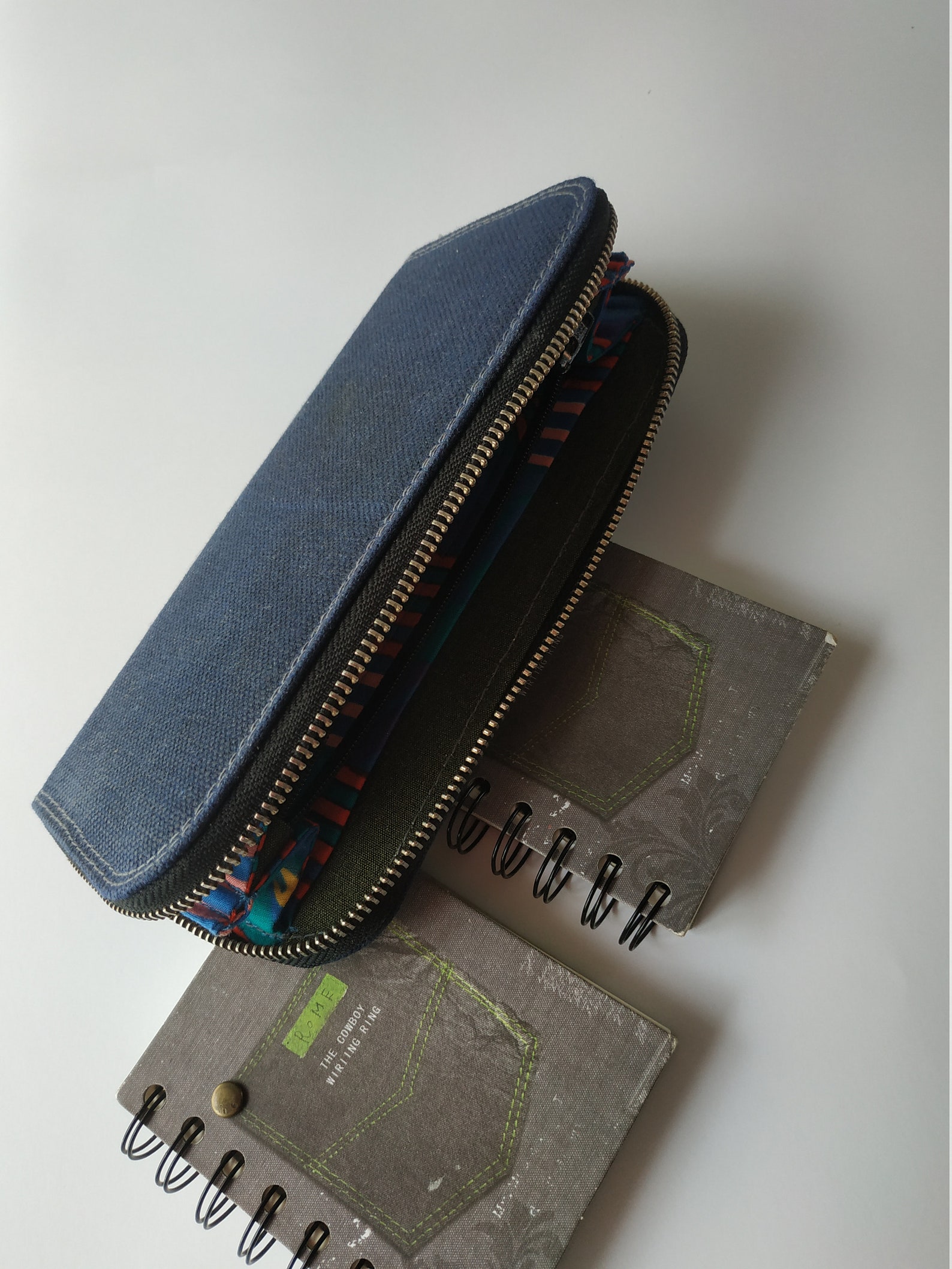 Large Womens Wallet Waxed Canvas Zip Around Wallet Handmade - Etsy