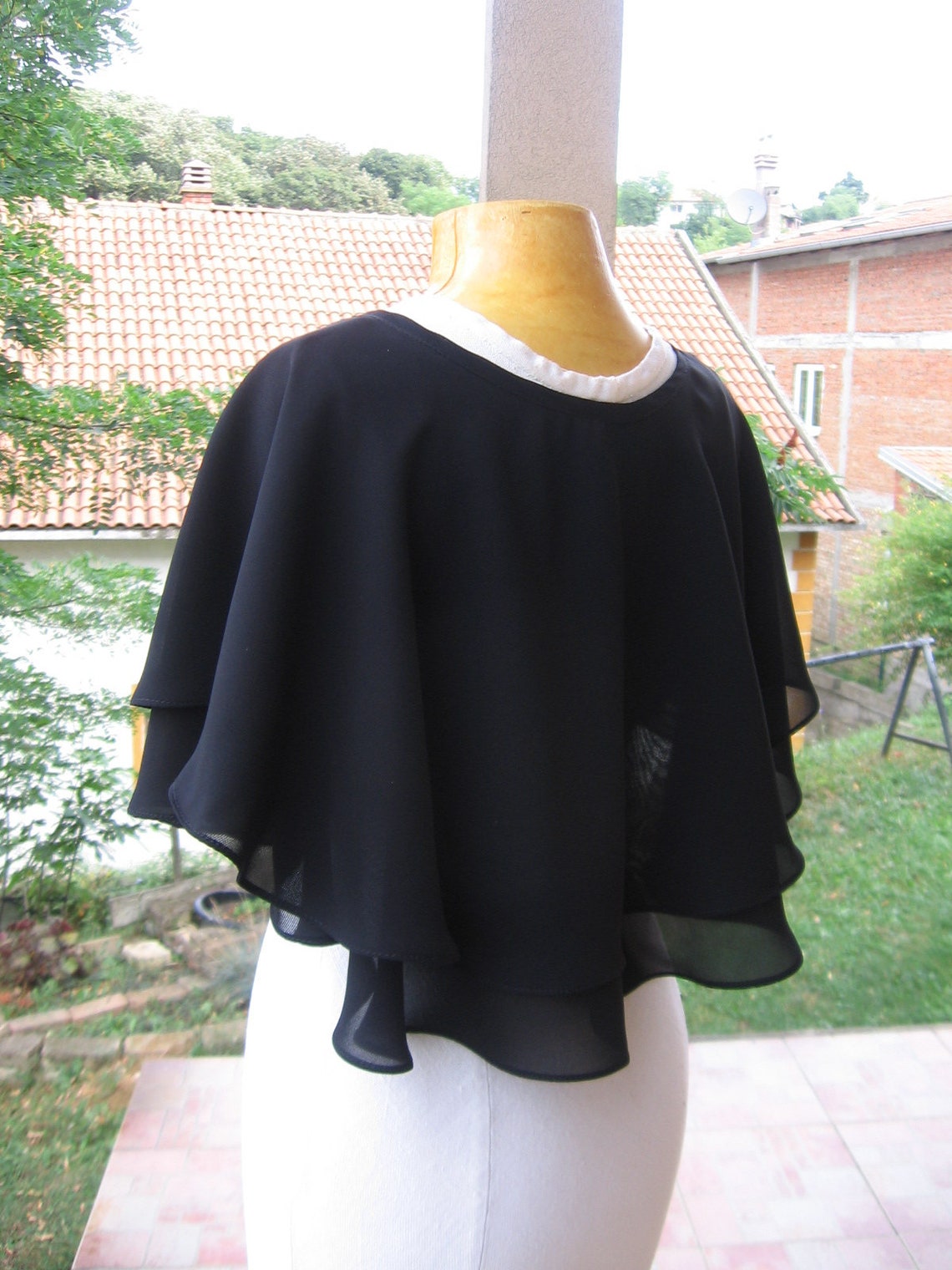 Black Cape Dress Cape Black Wedding Cape Dress Cover Up | Etsy