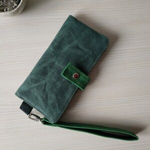 Women's Long Wallet Green Wallet Women Bifold Wallet - Etsy