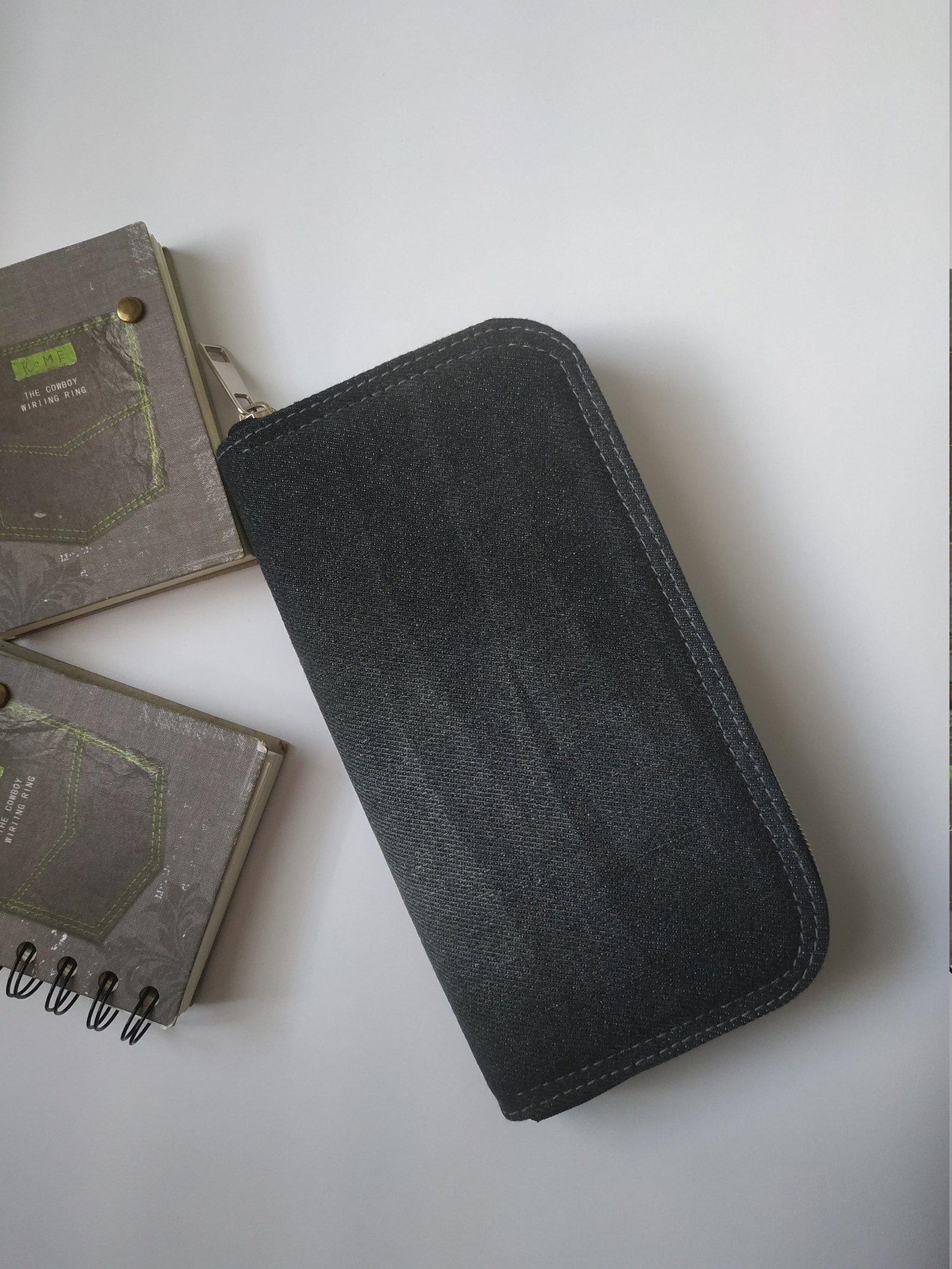 Denim Wallet Womens Wallet Zip Around Wallet Women's - Etsy