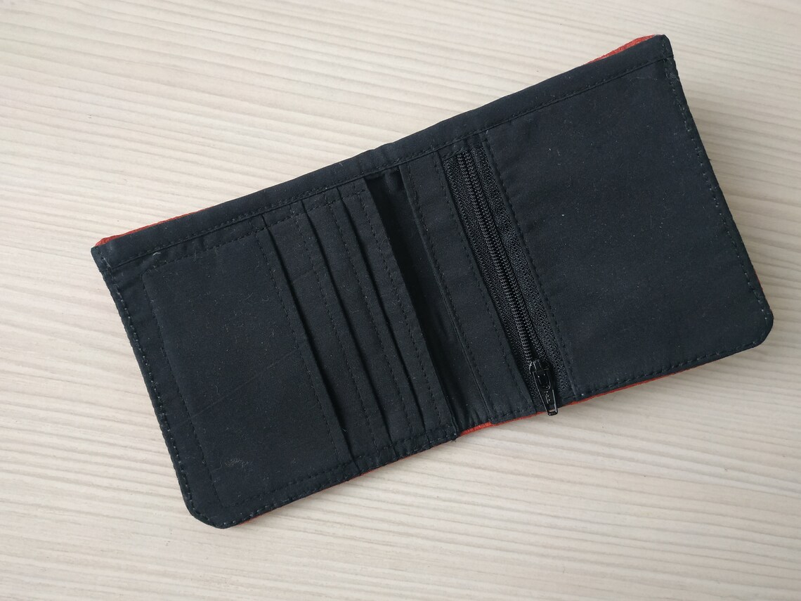 Men's Wallet Slim Bifold Wallet Men Waxed Canvas Wallet - Etsy