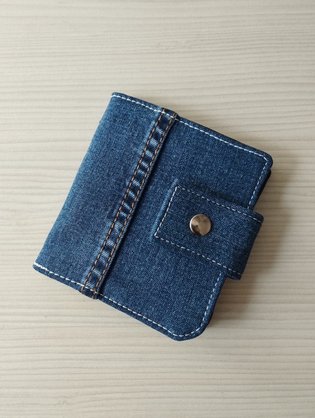 Small Wallet Bi Fold Wallet Denim Wallet Wallet for Women - Etsy
