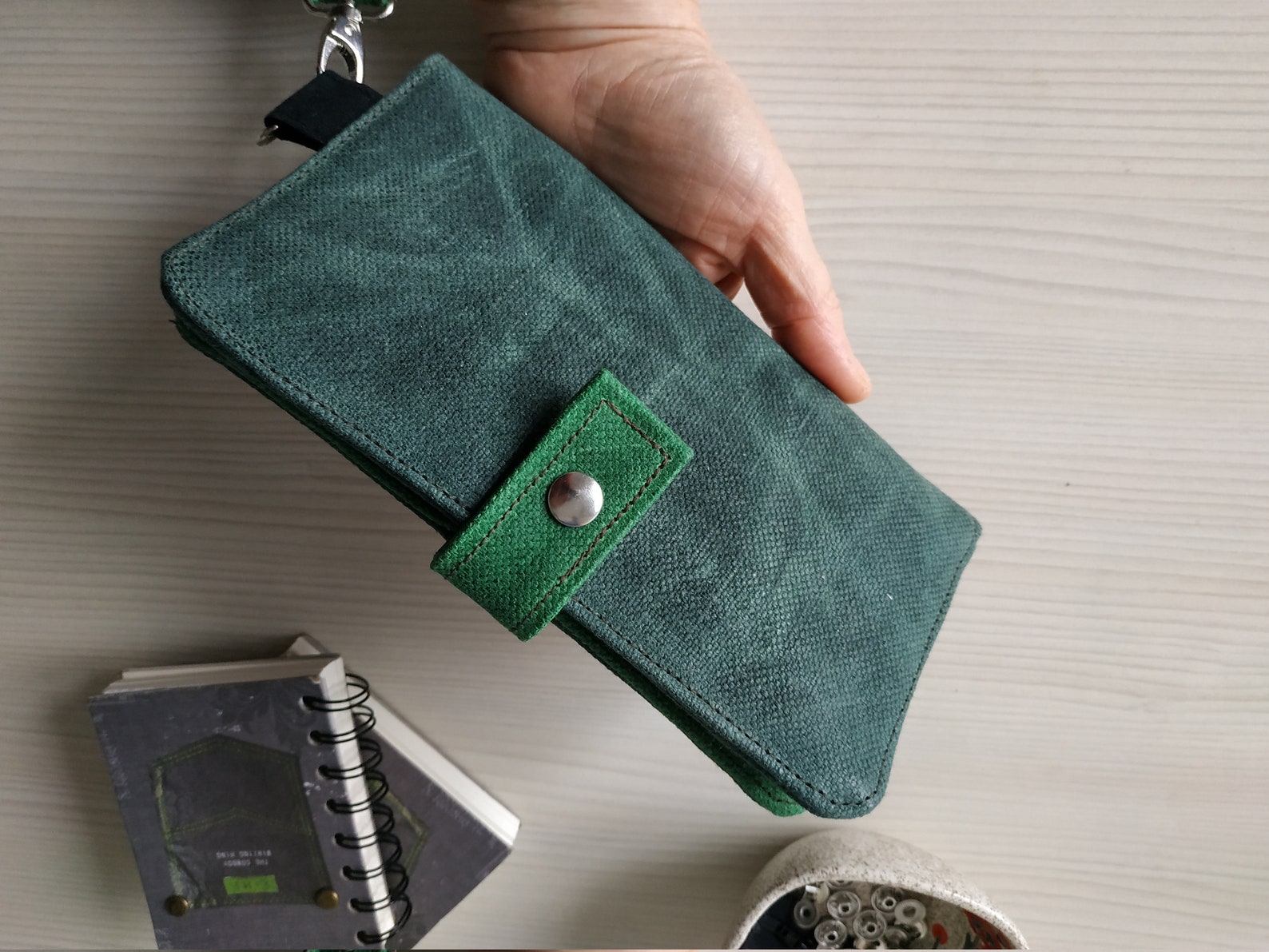 Women's Long Wallet Green Wallet Women Bifold Wallet | Etsy