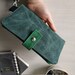 Women's Long Wallet Green Wallet Women Bifold Wallet - Etsy