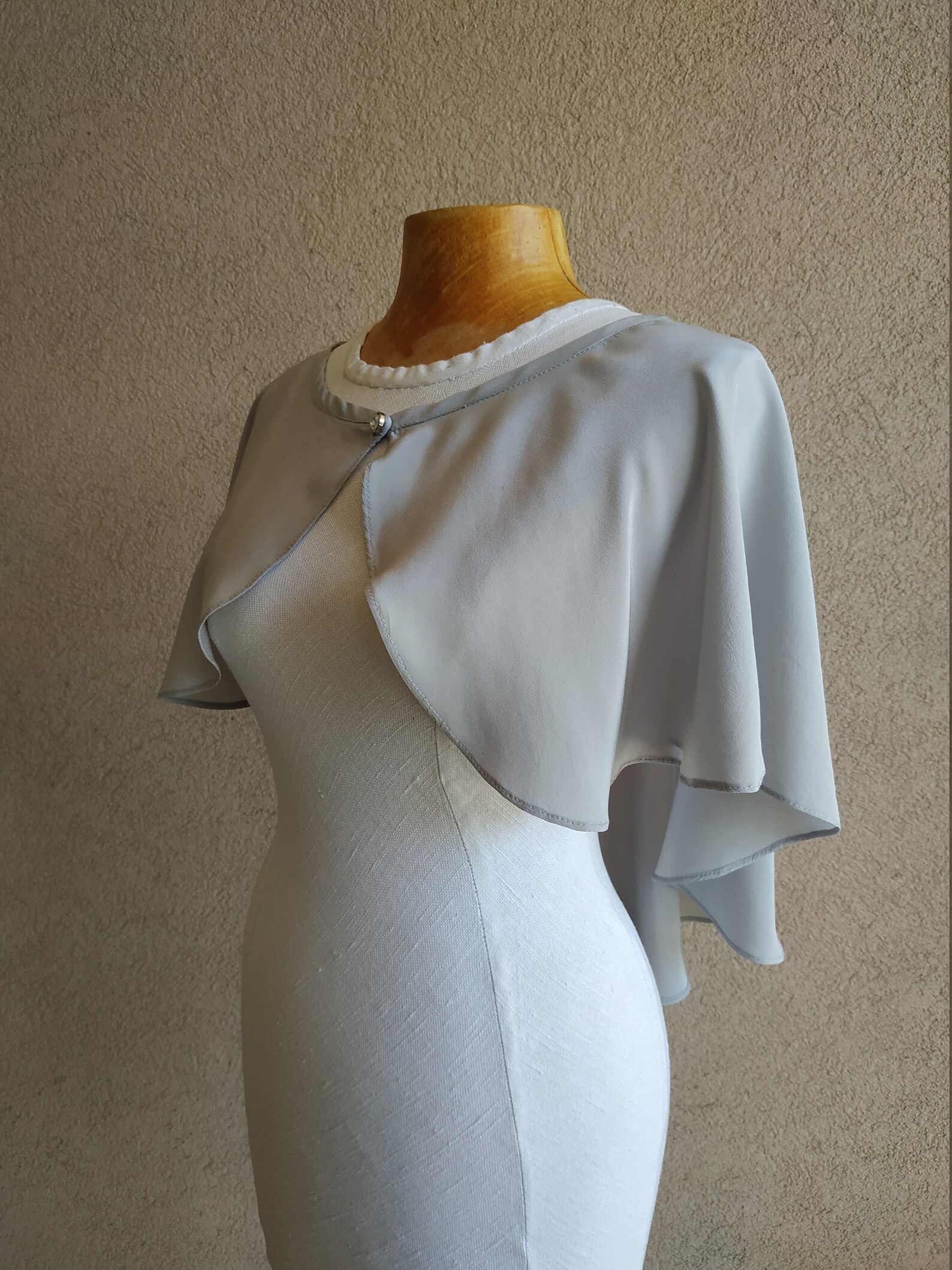 Wedding Cape Bridal Cape Gray Bridal Capelet Capelet - Etsy