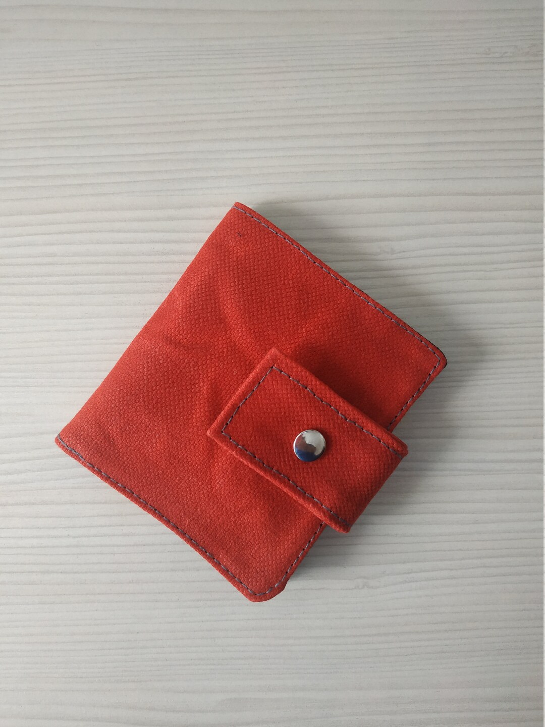 Red Wallet, Small Wallet, Waxed Canvas Wallet, Women's Wallet, Bi Fold ...
