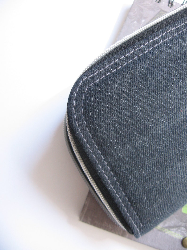 Denim Wallet Womens Wallet Zip Around Wallet Women's - Etsy