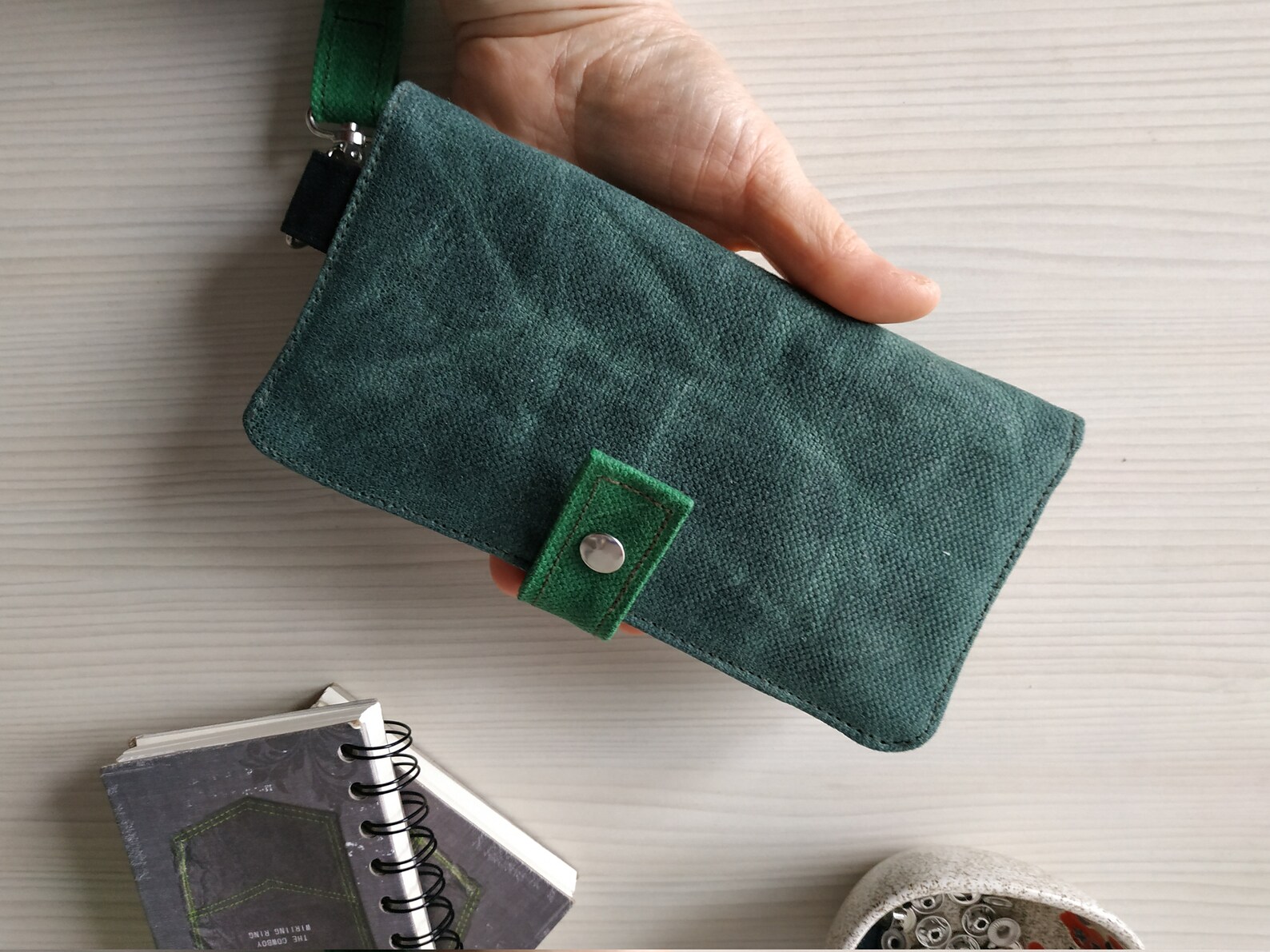Women's Long Wallet Green Wallet Women Bifold Wallet - Etsy