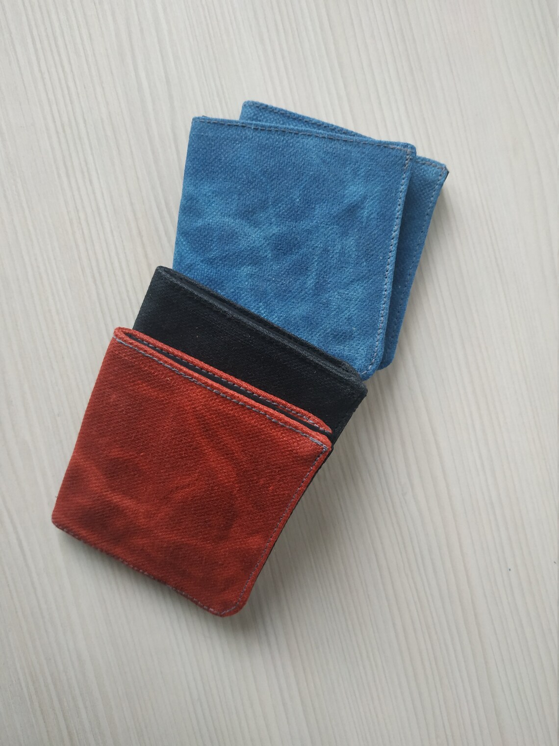 Men's Wallet Slim Bifold Wallet Men Waxed Canvas Wallet - Etsy