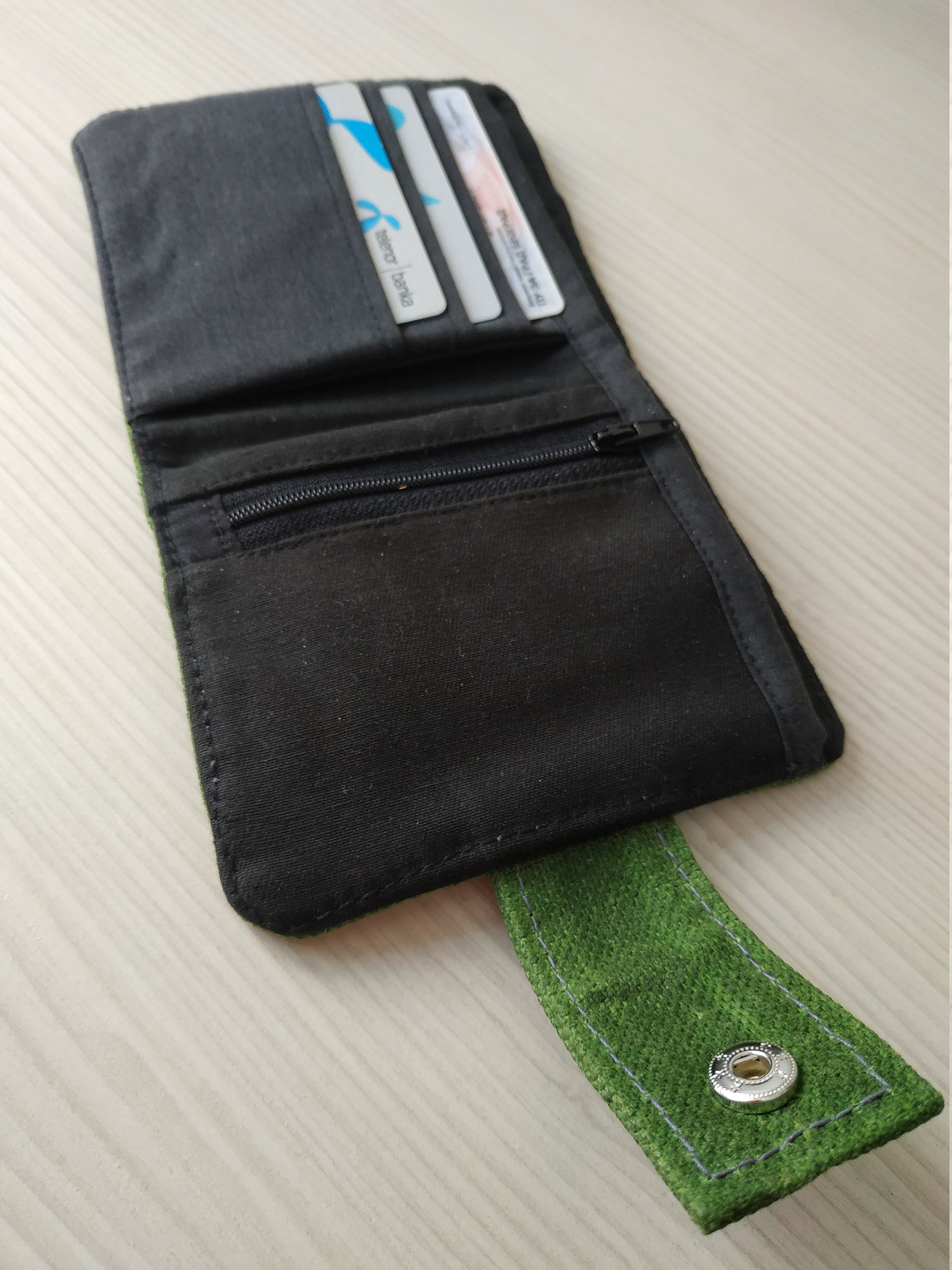 Small wallet Waxed canvas wallet Wallet for women Wallet | Etsy