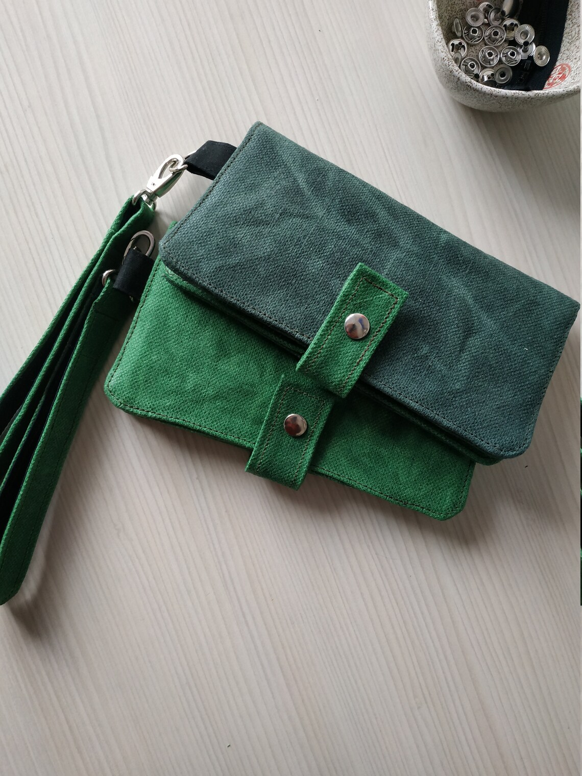 Women's Long Wallet Green Wallet Women Bifold Wallet | Etsy