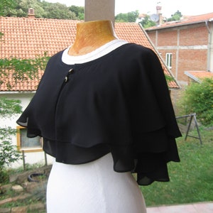 Black Cape Dress Cape Black Wedding Cape Dress Cover Up | Etsy