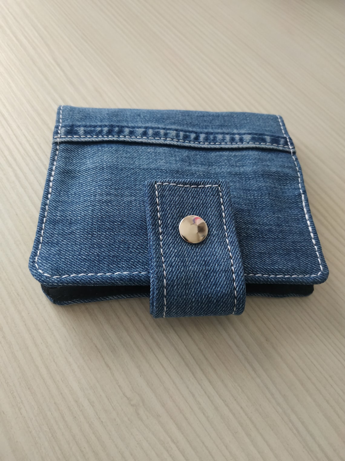 Small Wallet Bi Fold Wallet Denim Wallet Wallet for Women - Etsy