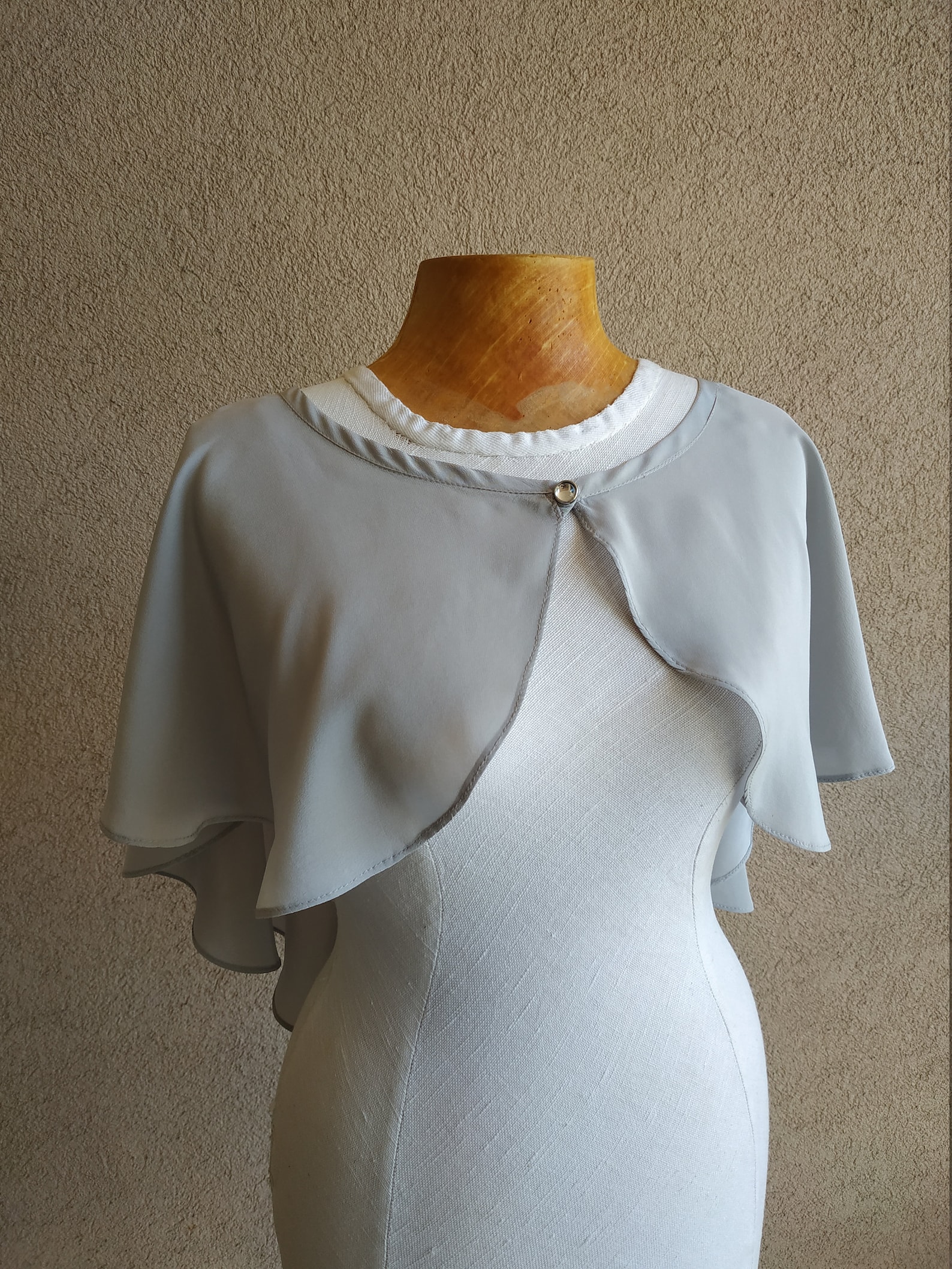 Wedding Cape Bridal Cape Gray Bridal Capelet Capelet - Etsy