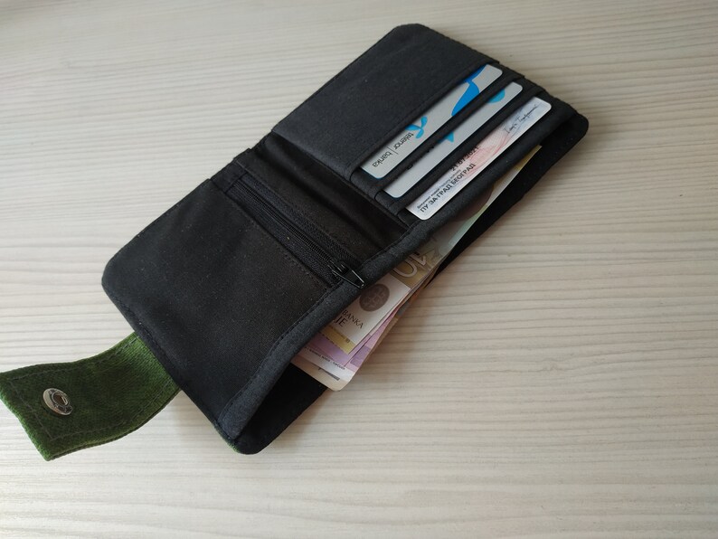 Small wallet Waxed canvas wallet Wallet for women Wallet | Etsy