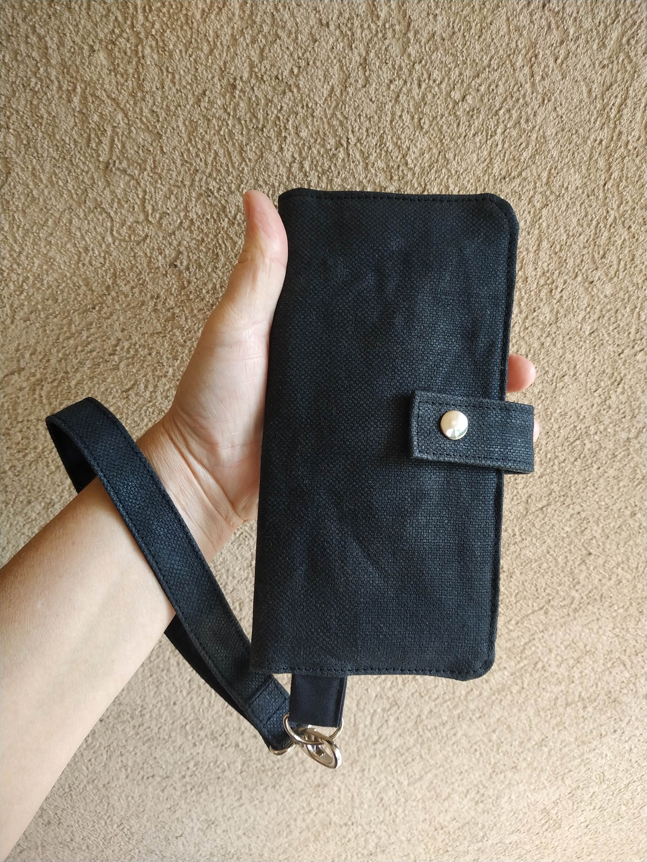 Waxed Canvas Long Wallet, Long Wallet Women, Wristlet Wallet, Men's ...