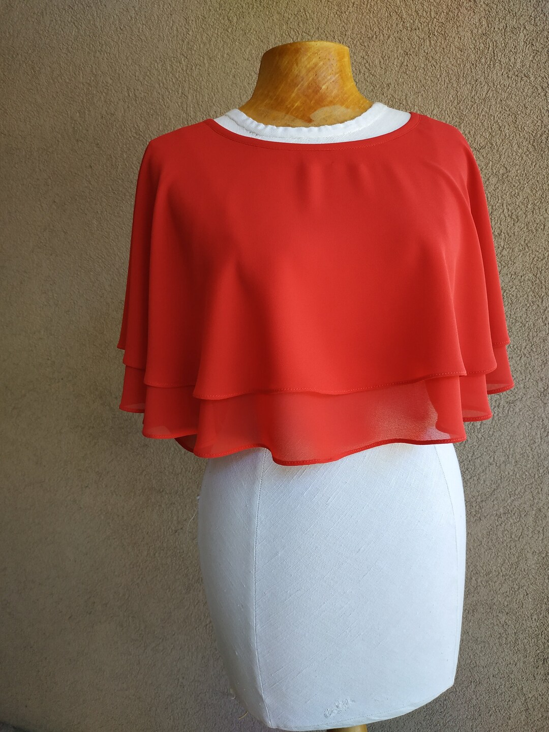 Red Cape, Women's Capelet, Bridal Cape, Dress Cover Up, Elegant Evening ...